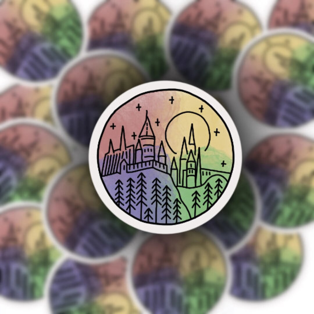 Magical Castle Watercolor Sticker / Castle Sticker / Wizard - Etsy