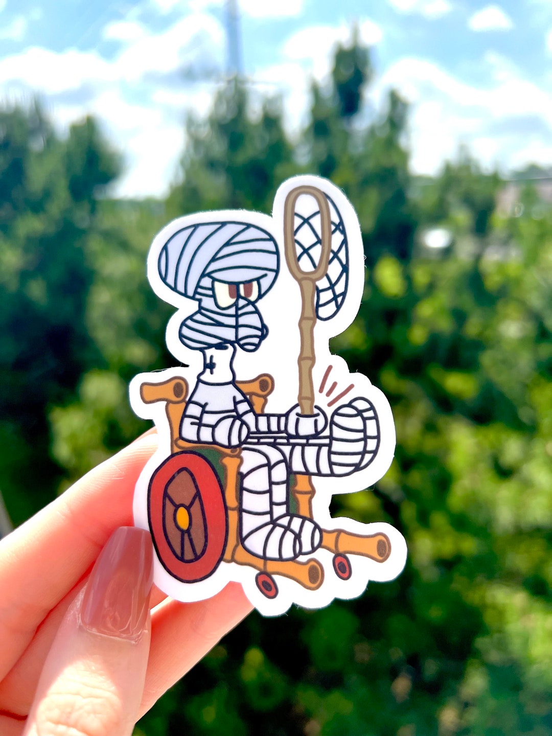 Firmly Grasp It Sticker / Jellyfish Fields / Squidward Sticker ...