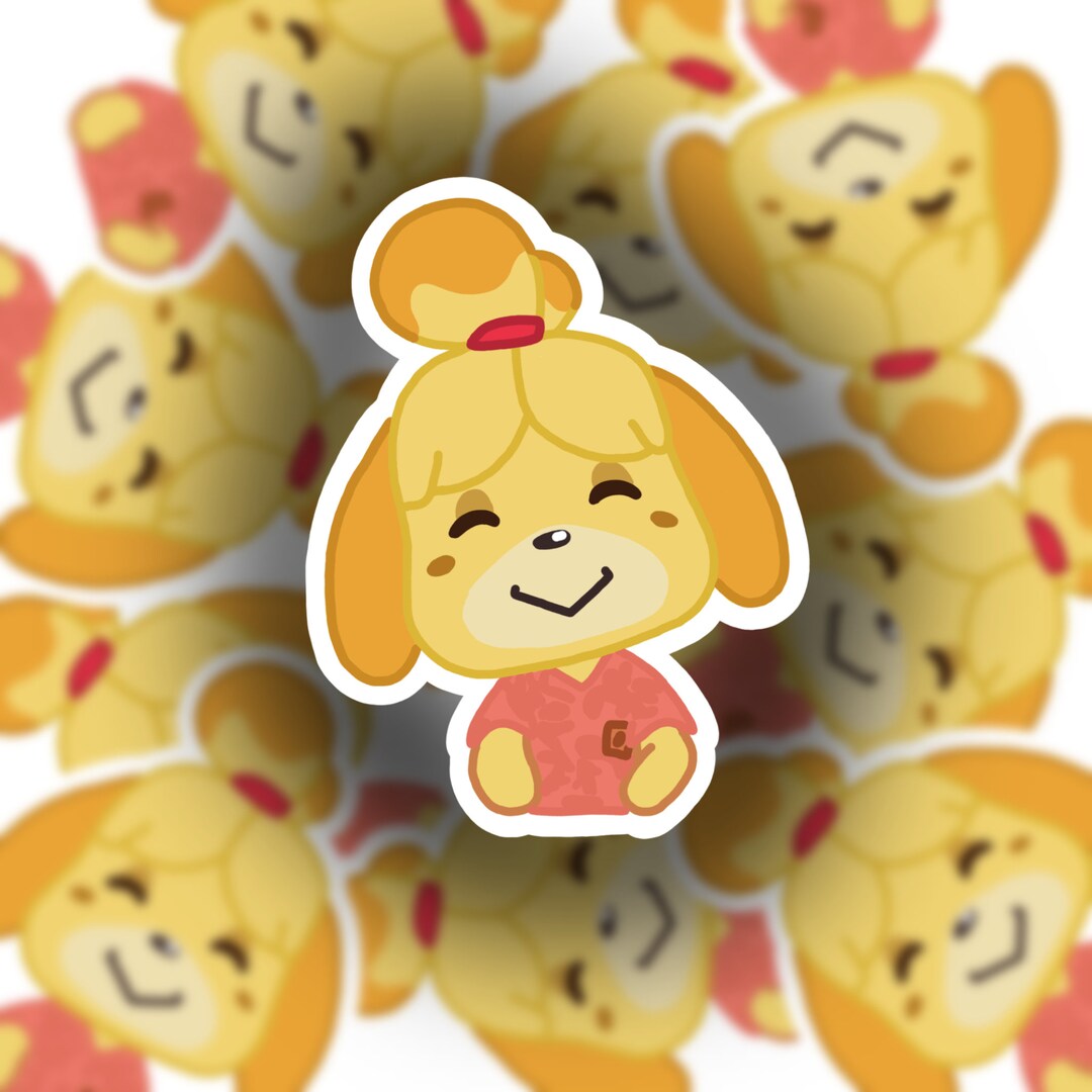 Isabelle Intro Head Tilt Sticker / Animal Crossing New - Etsy