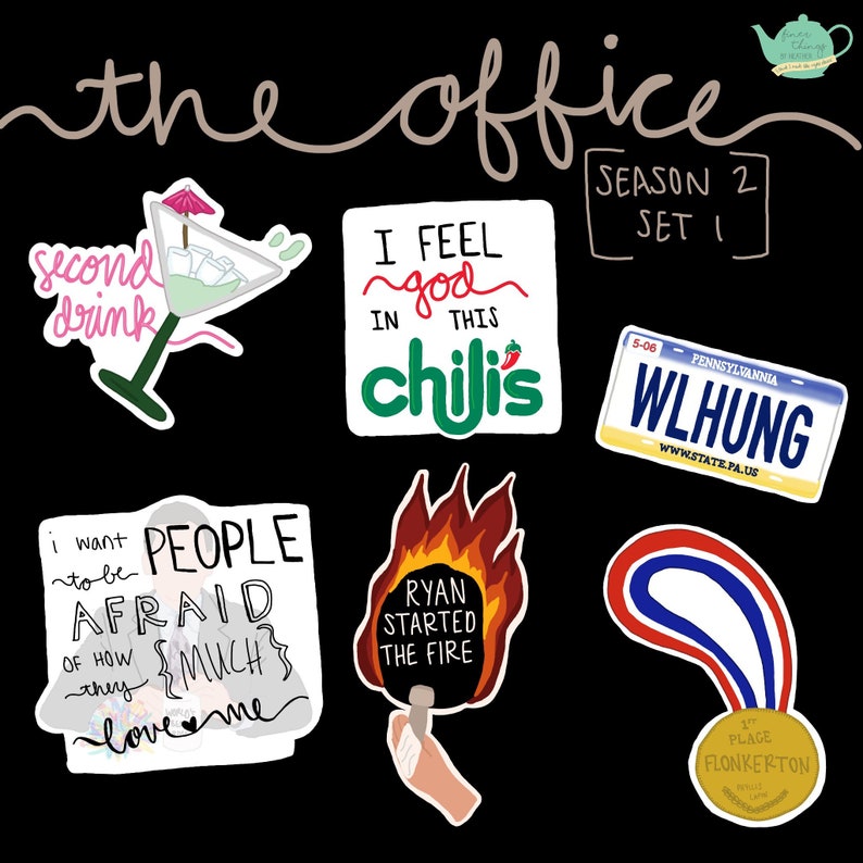 The Office Season 2 Sticker Set 1 / the Office Sticker Set / - Etsy