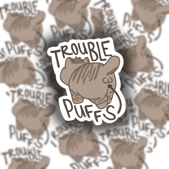 Trouble Puffs Sticker / Vet Med Sticker / Vet Tech Sticker / - Etsy