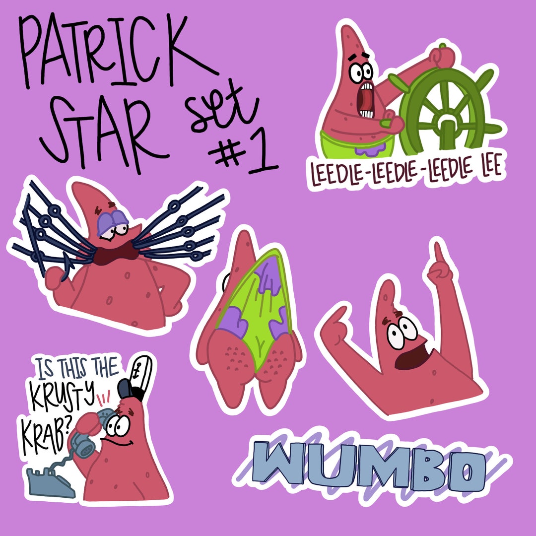Patrick Star Sticker Set / Leedle Leedle Leedle Lee / is This the Krusty Krab / Spongebob ...