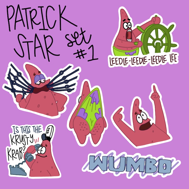 Patrick Star Sticker Set / Leedle Leedle Leedle Lee / is This the ...