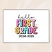 Printable First Day of First Grade 2024 Sign First Grade Sign Hello ...