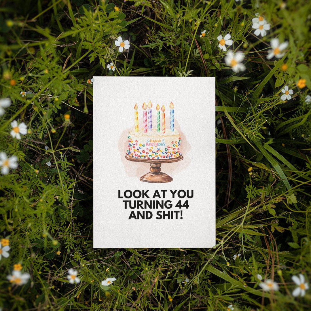 Printable 44th Birthday Card | Instant Download | Funny Birthday Card ...