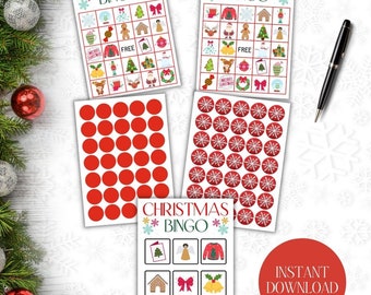 Christmas BINGO Digital Printable Downloadable Game - Etsy