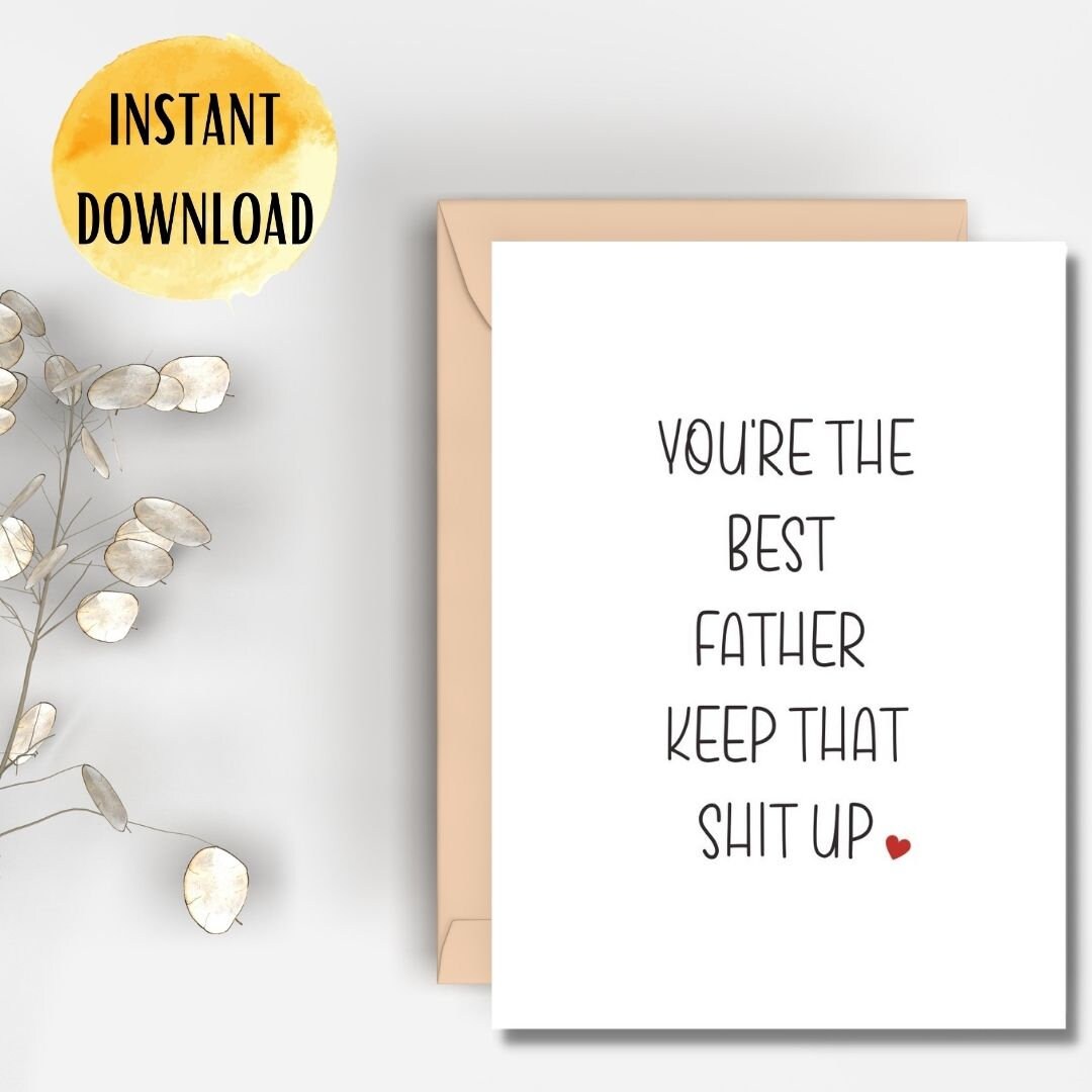 Printable You're the Best Father Card | Instant Download | Happy Father ...