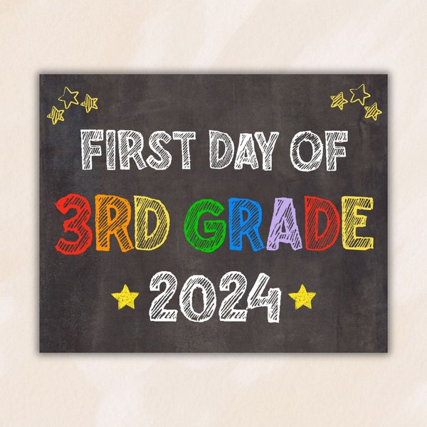 3rd Grade Sign - Etsy