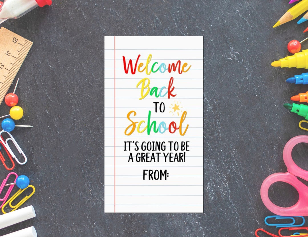 Printable Welcome Back to School Gift Tags Notebook Back to School Tag ...