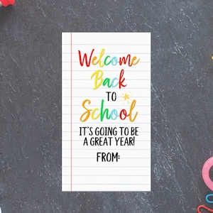 Printable Welcome Back to School Gift Tags Notebook Back to School Tag ...