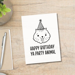 Printable Happy Birthday Ya Party Animal Card | Instant Download ...