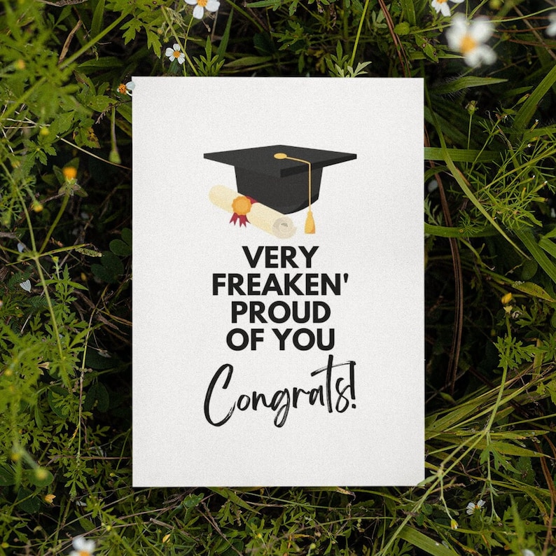 Printable Funny Graduation Card Proud of You Graduation Card Instant ...
