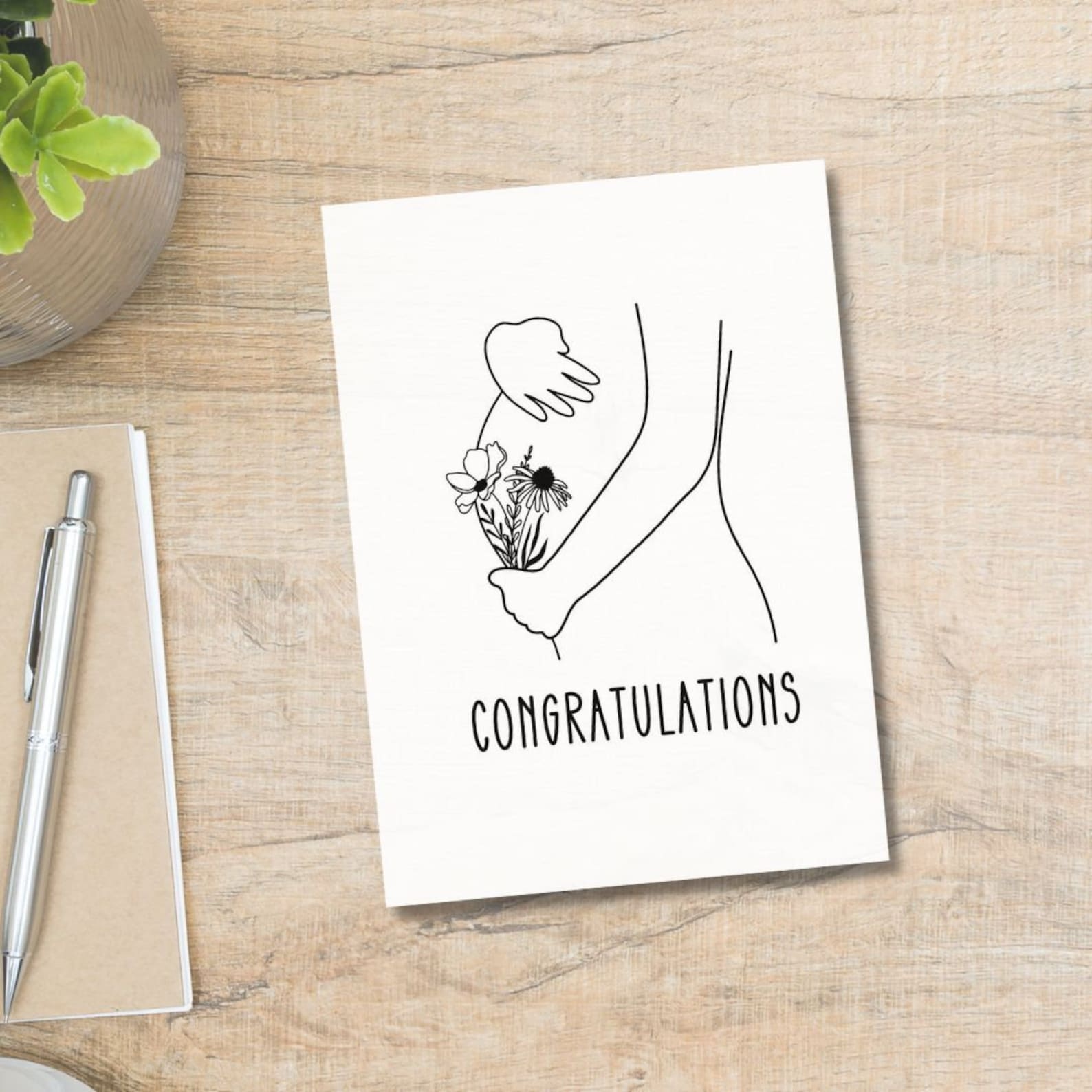 Printable Congratulations Card Pregnancy Card New Baby Card Baby Shower ...