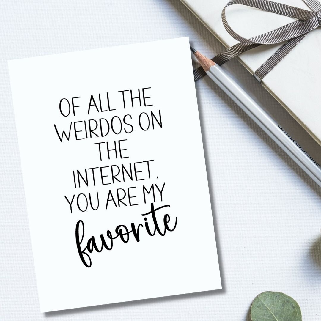 Favorite Weirdo Card Instant Download Internet Dating Funny Dirty Card ...