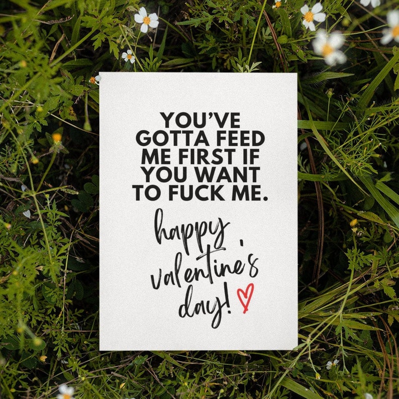 Printable Feed Me First Card Instant Download Naughty Valentine's Card ...