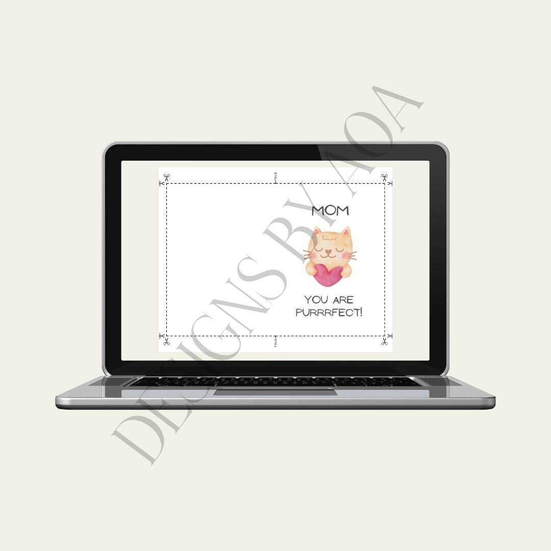 Printable You Are Purrrfect Card Instant Download Happy Mother's Day ...