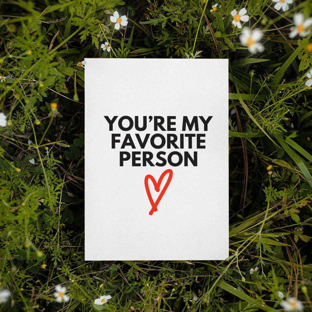 Printable Favorite Person Card | Instant Download | Anniversary Card ...