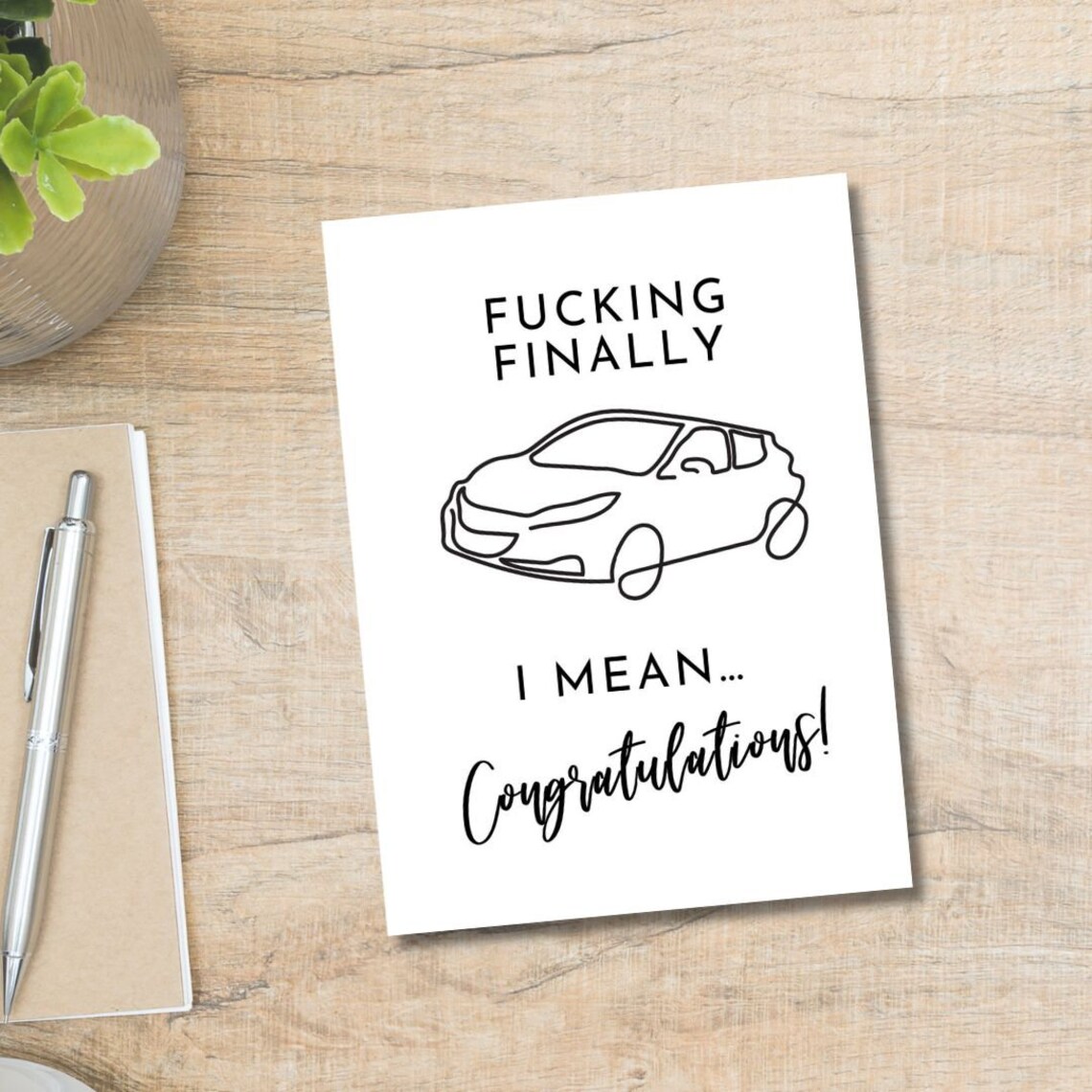 Printable Fucking Finally Card Instant Download New Car - Etsy