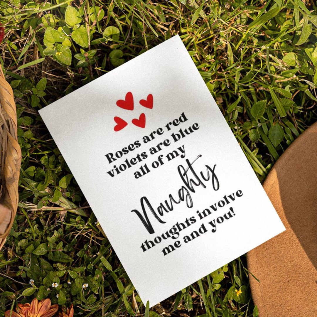 Printable Naughty Anniversary Card Instant Download Naughty Valentines