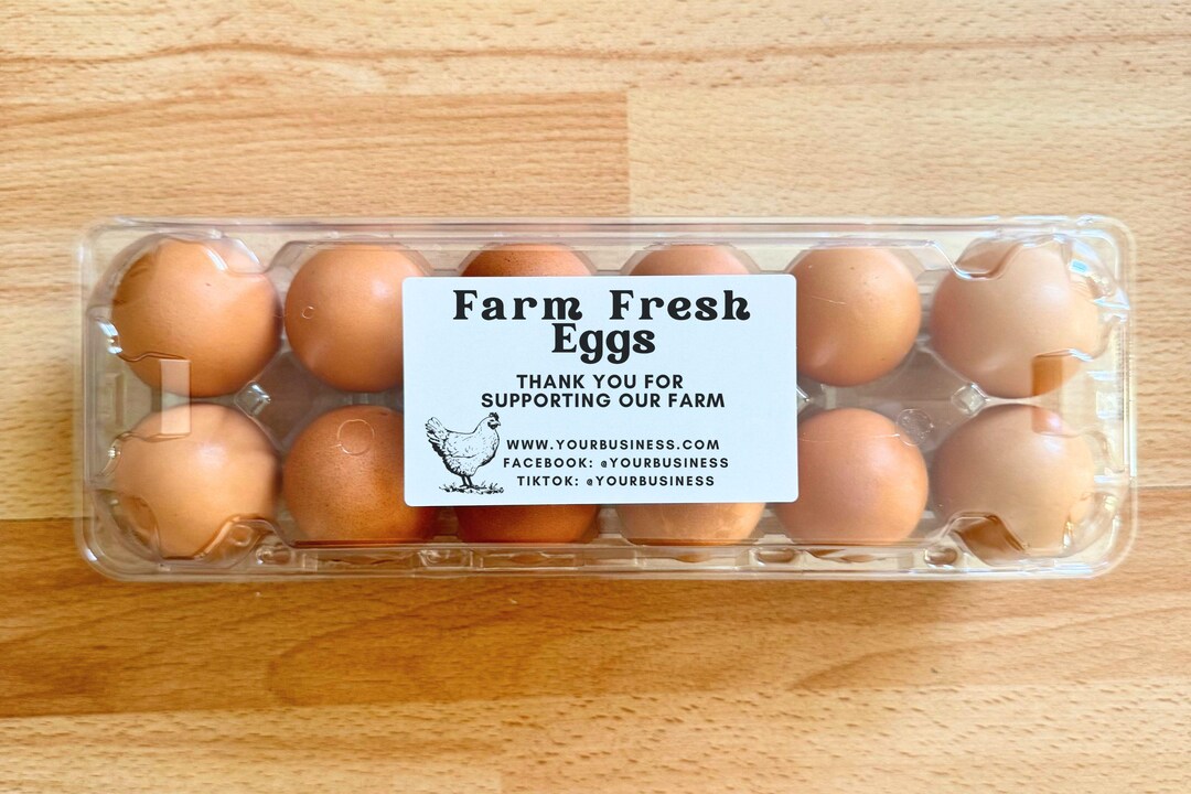 Custom Farm Fresh Eggs Labels | Custom Farm Sticker Packaging ...