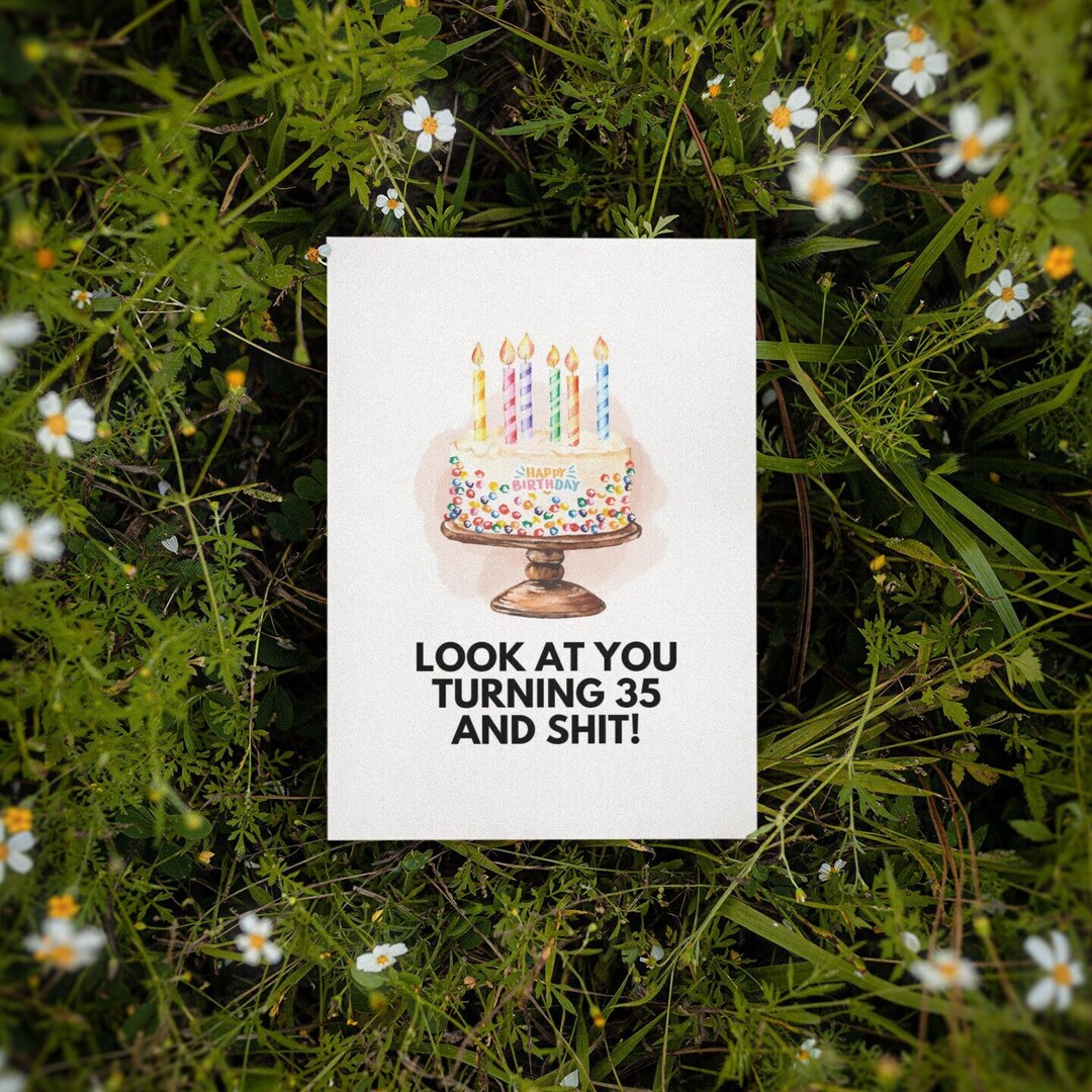 Printable 35th Birthday Card | Instant Download | Funny Birthday Card ...