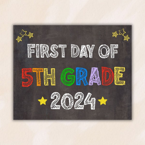 5th Grade Sign - Etsy