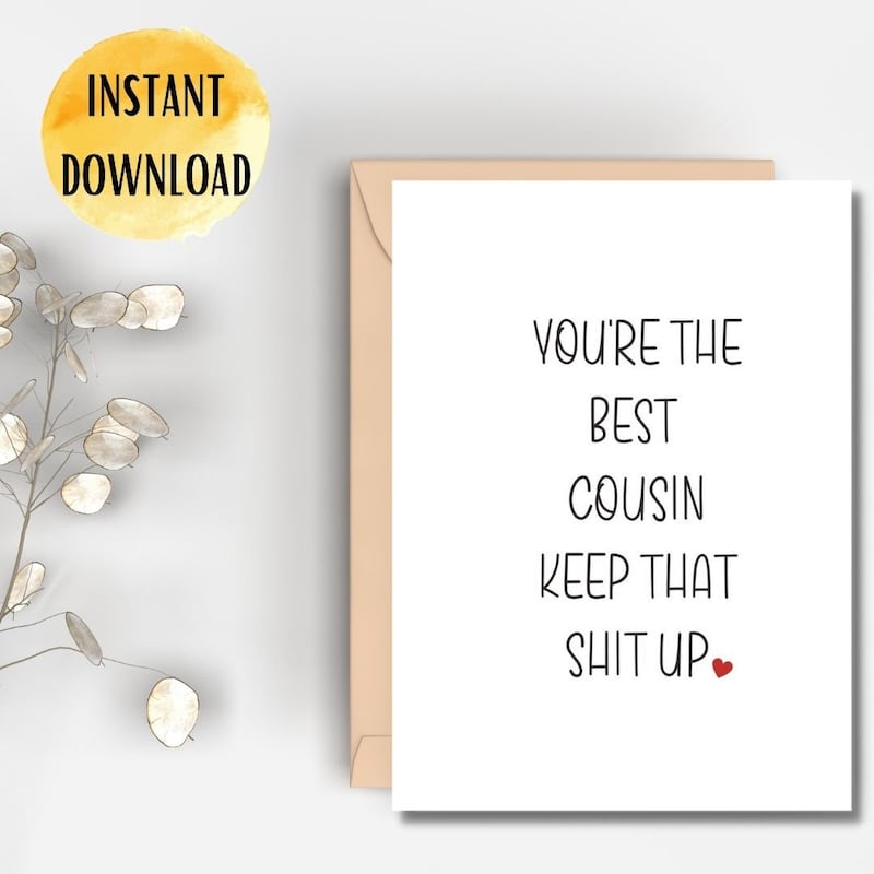 Funny Cousin Card - Etsy