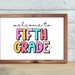 Printable Welcome to First Grade Sign Colorful Classroom Sign First ...
