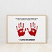 I Love You Daddy Handprint Art Gift for Dad Gift for Grandpa Father's ...