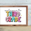 Printable Welcome to Fifth Grade Sign Colorful Classroom Sign Fifth ...