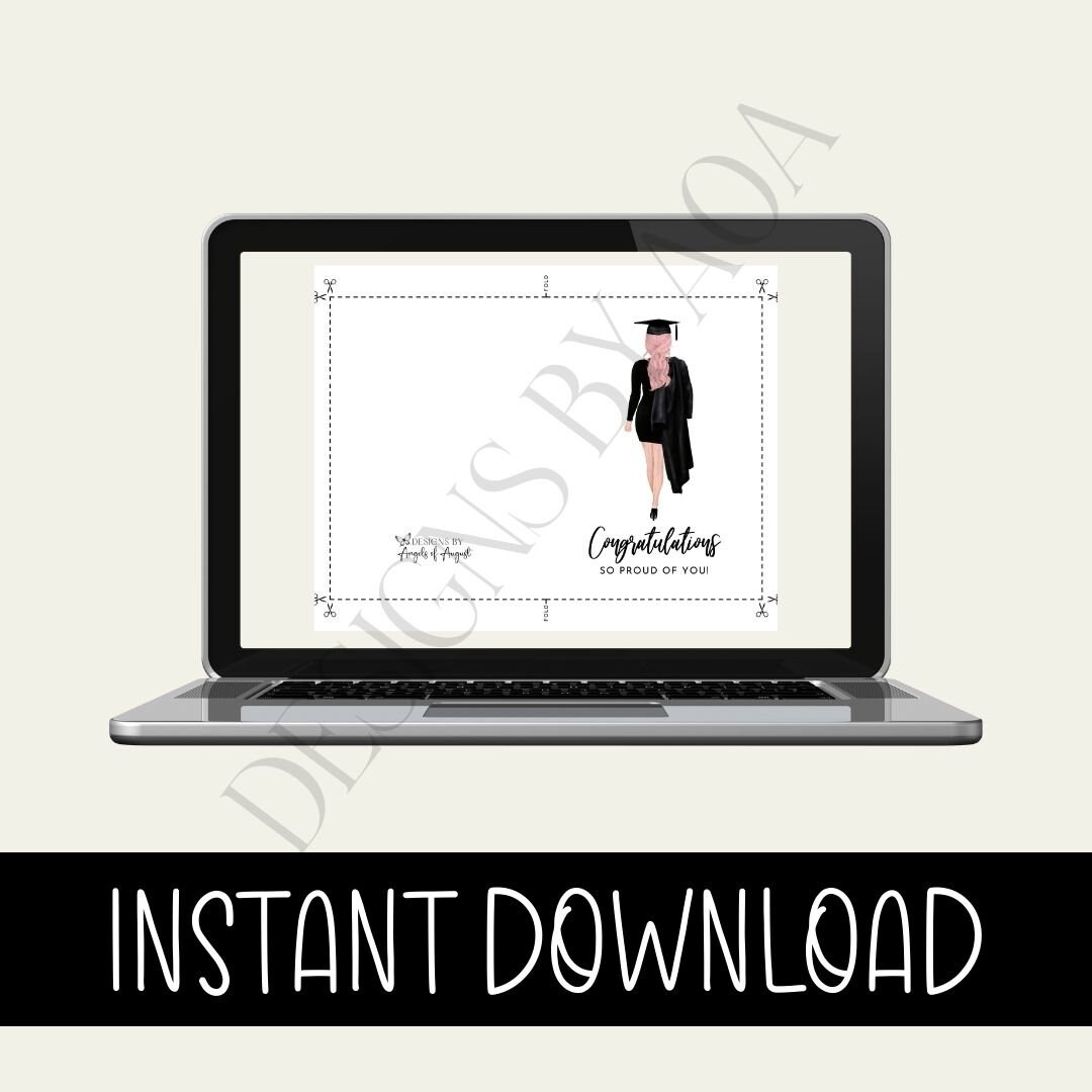 Printable Congratulations Graduation Card Instant Download - Etsy