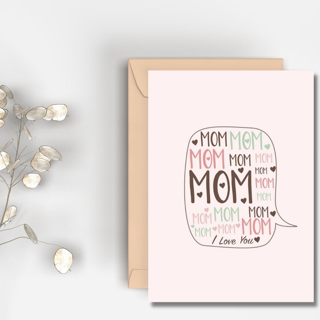 Printable Mom Card | Instant Download | Mom Mom Mom Card | Digital ...