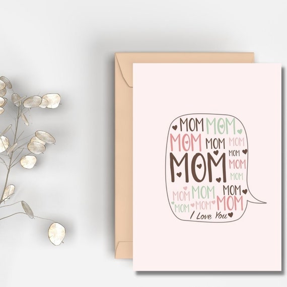 Printable Mom Card Instant Download Mom Mom Mom Card - Etsy