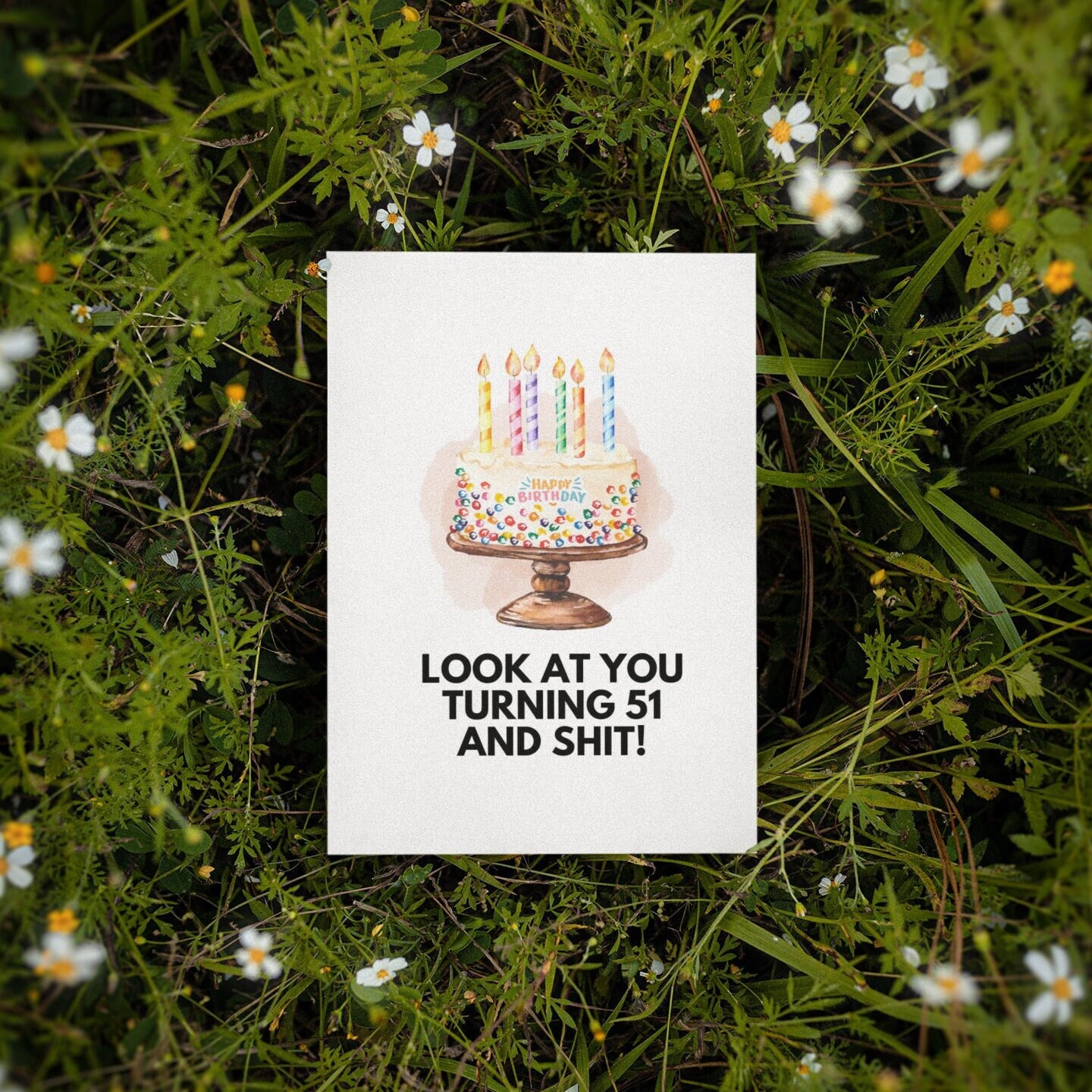 Printable 51st Birthday Card Instant Download Funny - Etsy