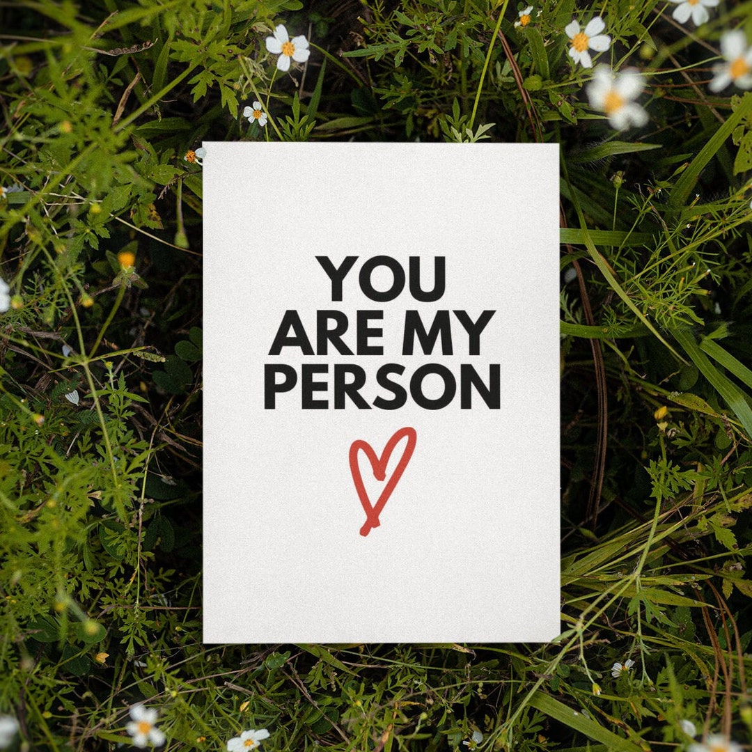 Printable You Are My Person Card | Instant Download | Anniversary Card ...