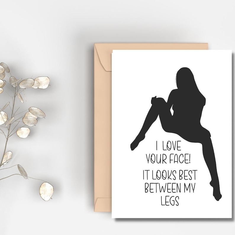 I Love Your Face in Between My Legs Card | Instant Download | Funny ...