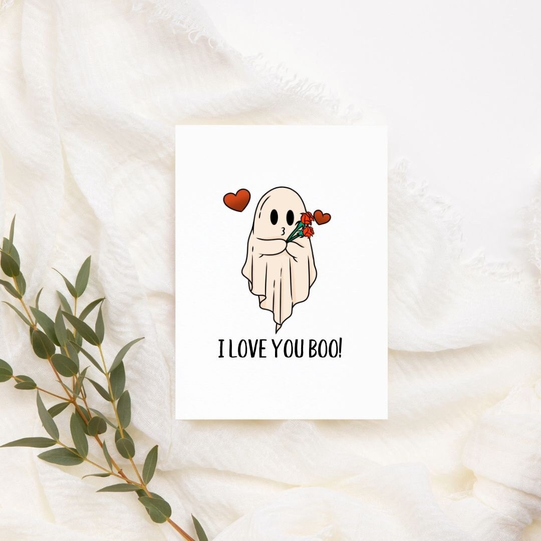 Printable I Love You Boo Card | Instant Download | Funny Anniversary ...