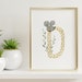 Boho Neutral Letter D Print | First Initial | Monogram Nursery Wall ...