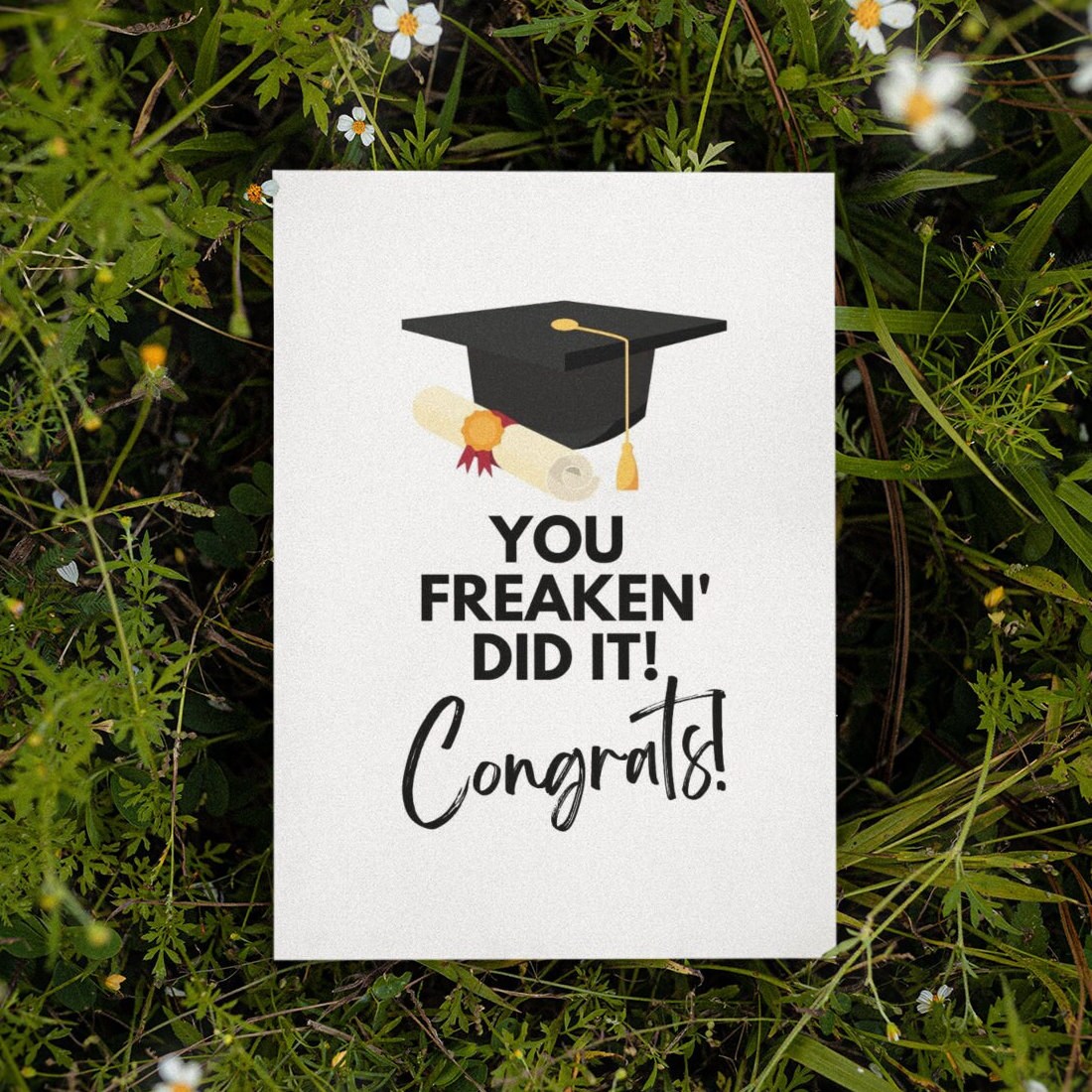 Printable Funny Graduation Card You Did It Graduation Card Instant ...