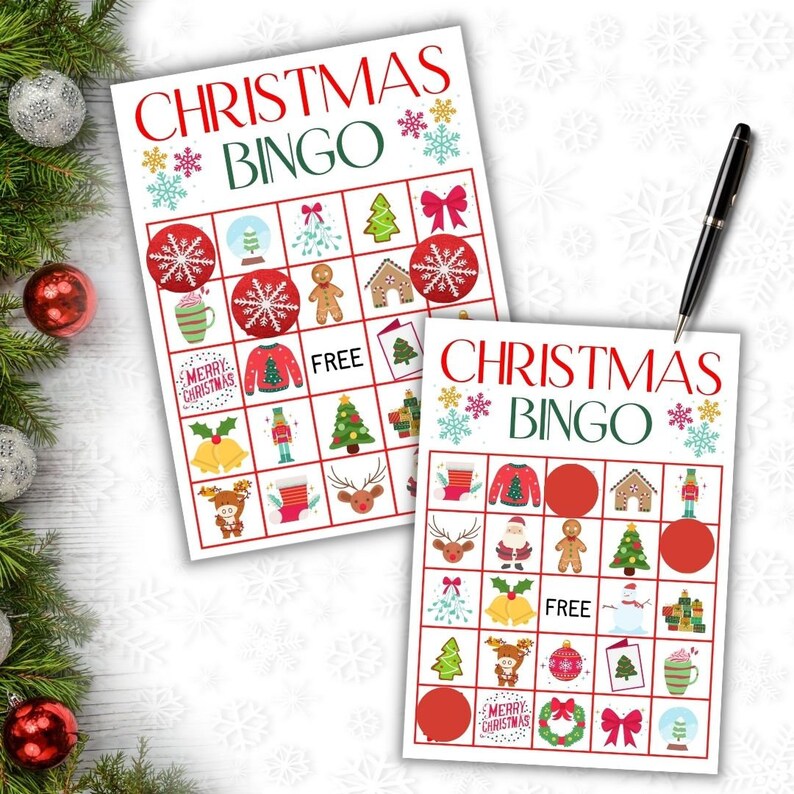 Printable Christmas BINGO Digital Download Santa Bingo - Etsy