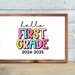 Printable First Day of First Grade 2024 Sign First Grade Sign Hello ...
