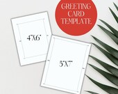 5x7 and 4x6 Greeting Card Templates Instant Download DIY Card - Etsy