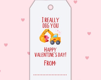I Love You Tags Valentines Day Gift Tags Valentines Day Tag Printables ...