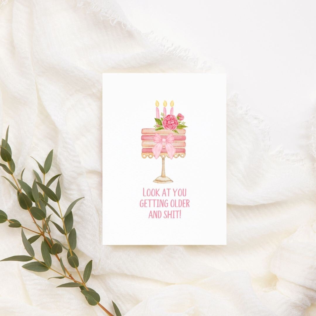 Printable Coquette Birthday Card Instant Download Girly Birthday Card ...