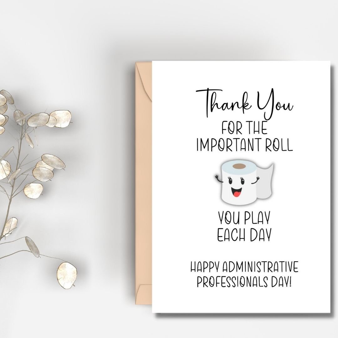 Printable Administrative Professionals Day Card Instant Download Funny ...