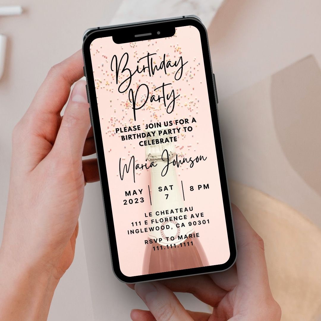 Birthday Party Digital Invitation | Editable Canva Template | Instant ...