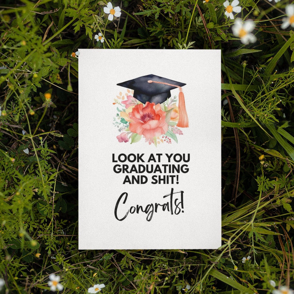 Printable Funny Graduation Card | Look at You Graduating Card | Instant ...