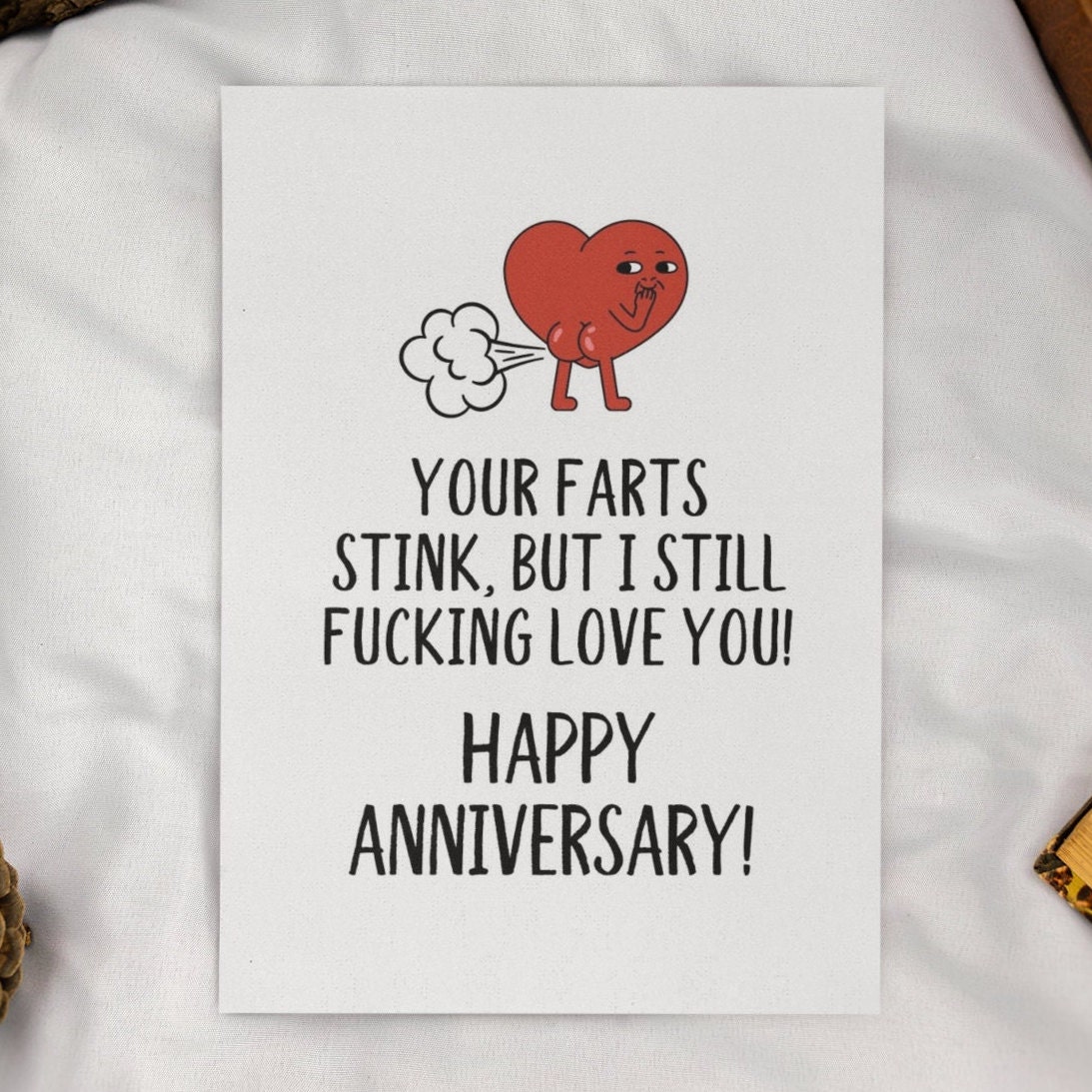 Printable Farts Stink Card | Instant Download | Naughty Anniversary ...