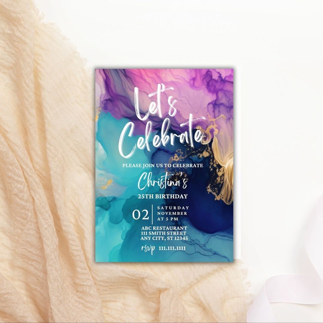 Let's Celebrate Invitation Template | Instant Download | Editable Canva ...