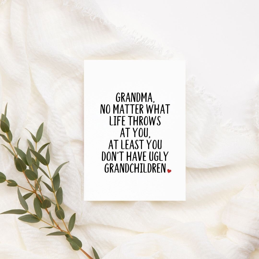 Printable Funny New Grandma Card Mothers Day Card for Grandmother ...